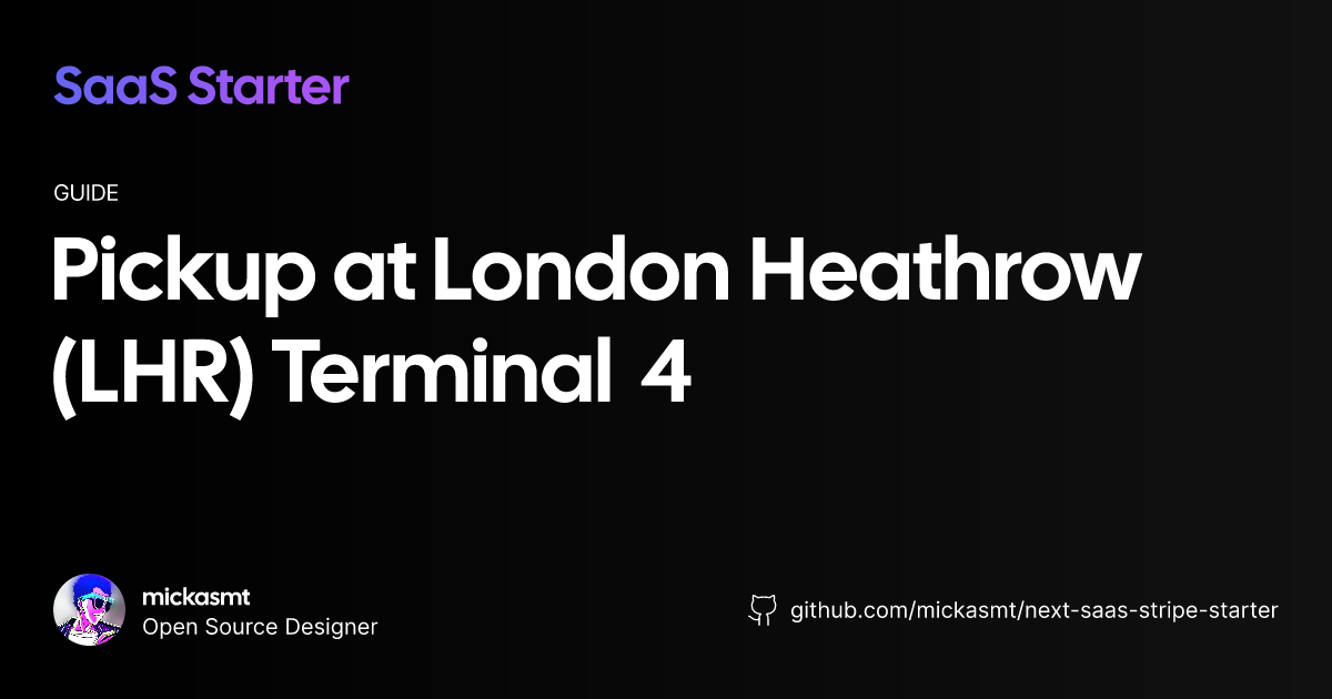 Pickup at London Heathrow (LHR) Terminal 4 | VIPCars.io
